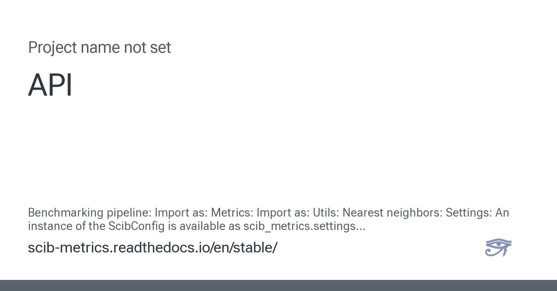 Api — Scib Metrics 3404